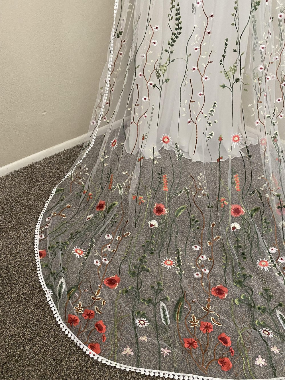 Simple Wildflower | Floral Wedding Veil – Belle Botanical Creations LLC