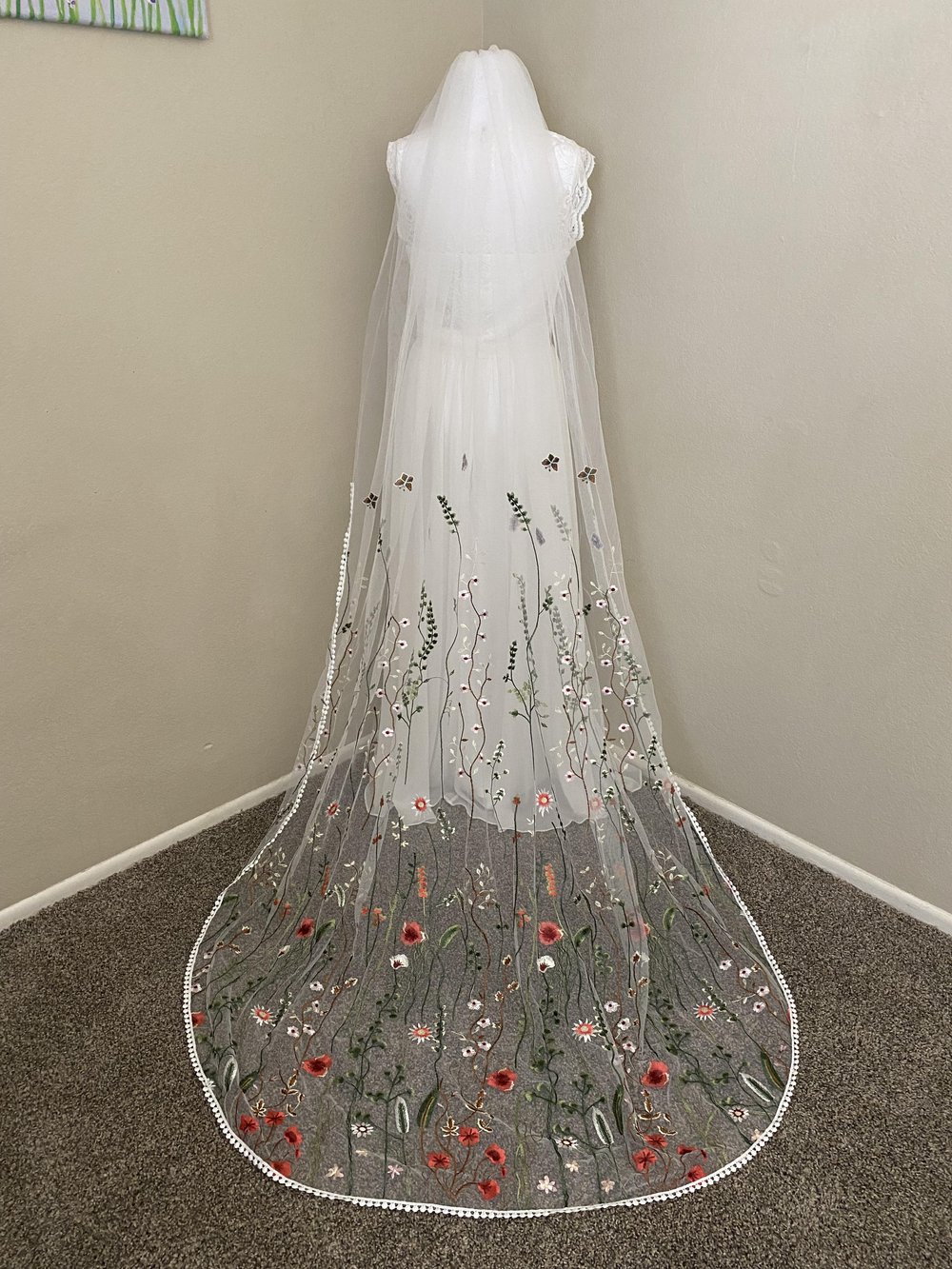 Simple Wildflower | Floral Wedding Veil – Belle Botanical Creations LLC