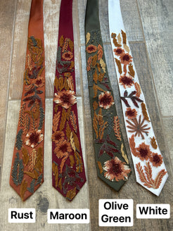 Autumn Leaves Falling Tie – Belle Botanical Creations LLC