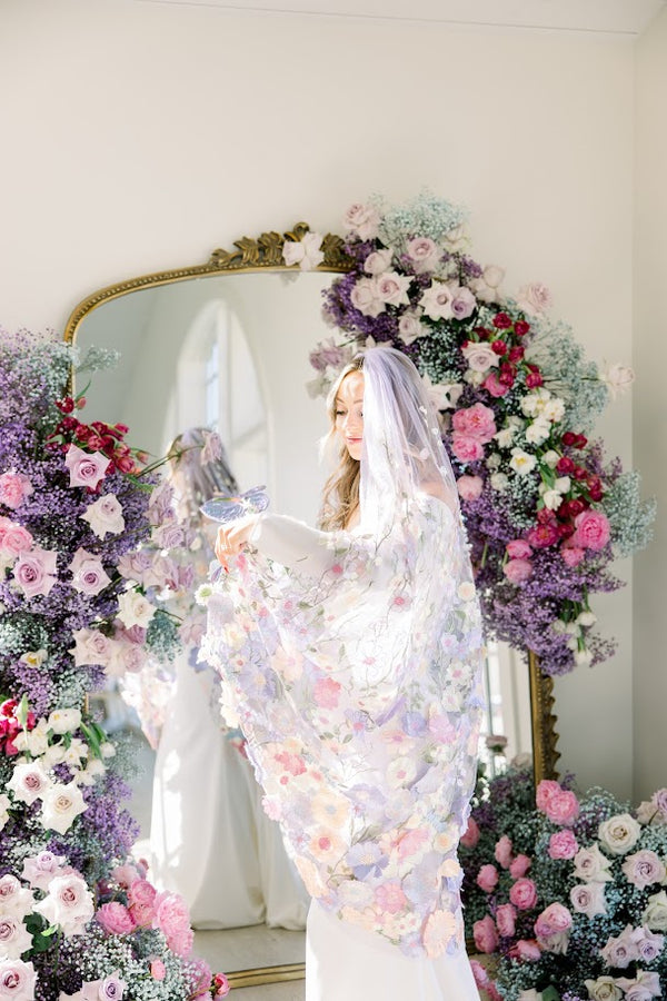Lavender Haze | Floral Wedding Veil – Belle Botanical Creations LLC