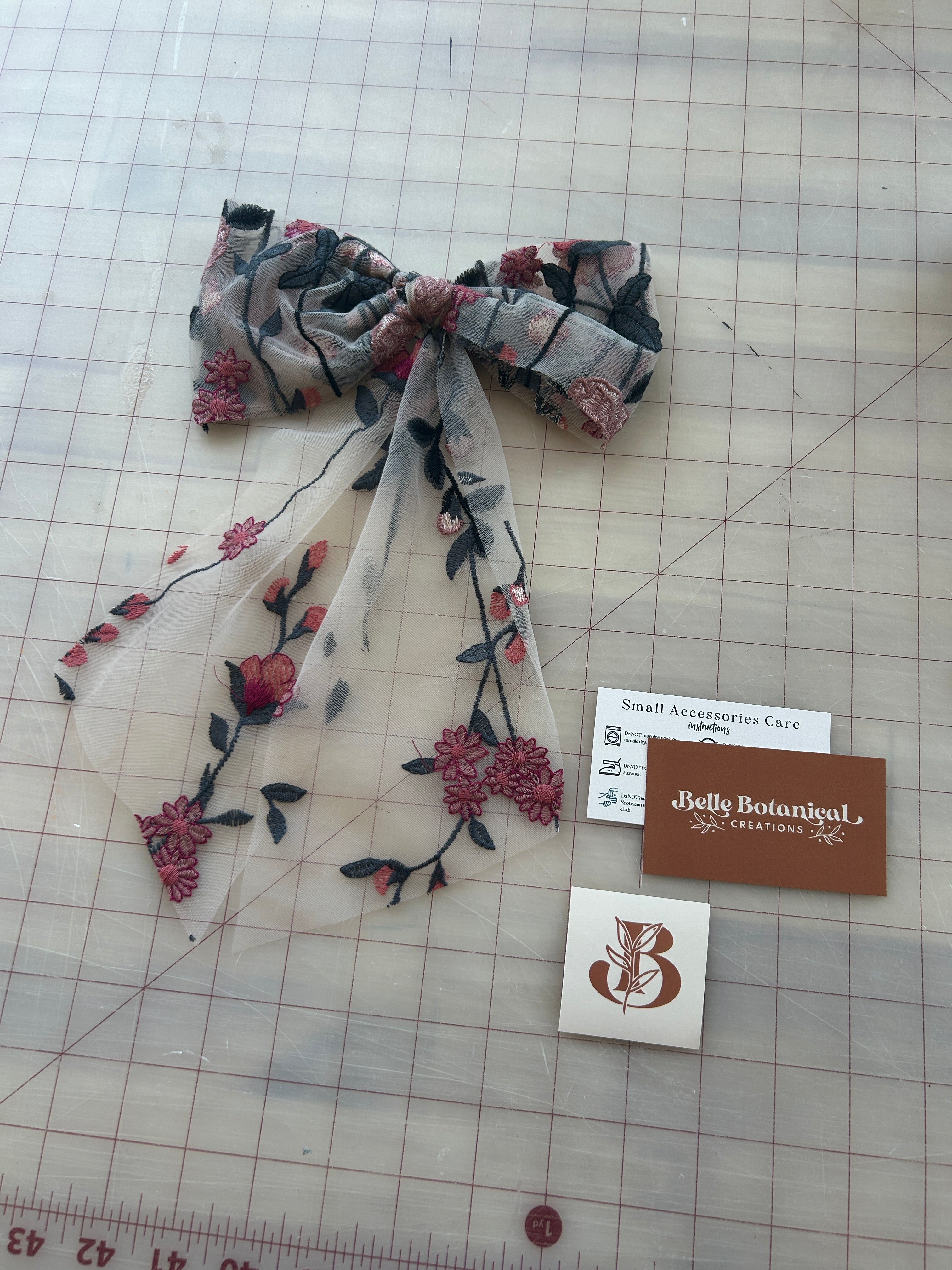 Rose Garden | Floral Hair Bow – Belle Botanical Creations LLC