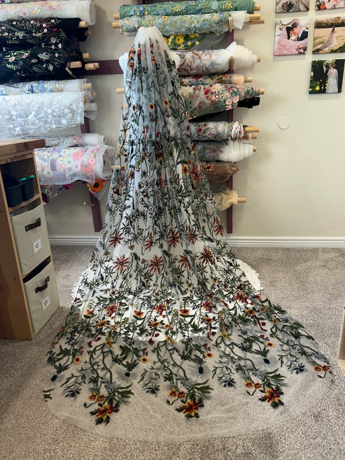 Enchanted Forest | Floral Wedding Veil – Belle Botanical Creations LLC
