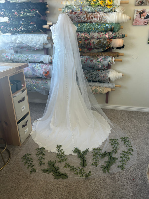 Evermore | Floral Greenery Veil – Belle Botanical Creations LLC