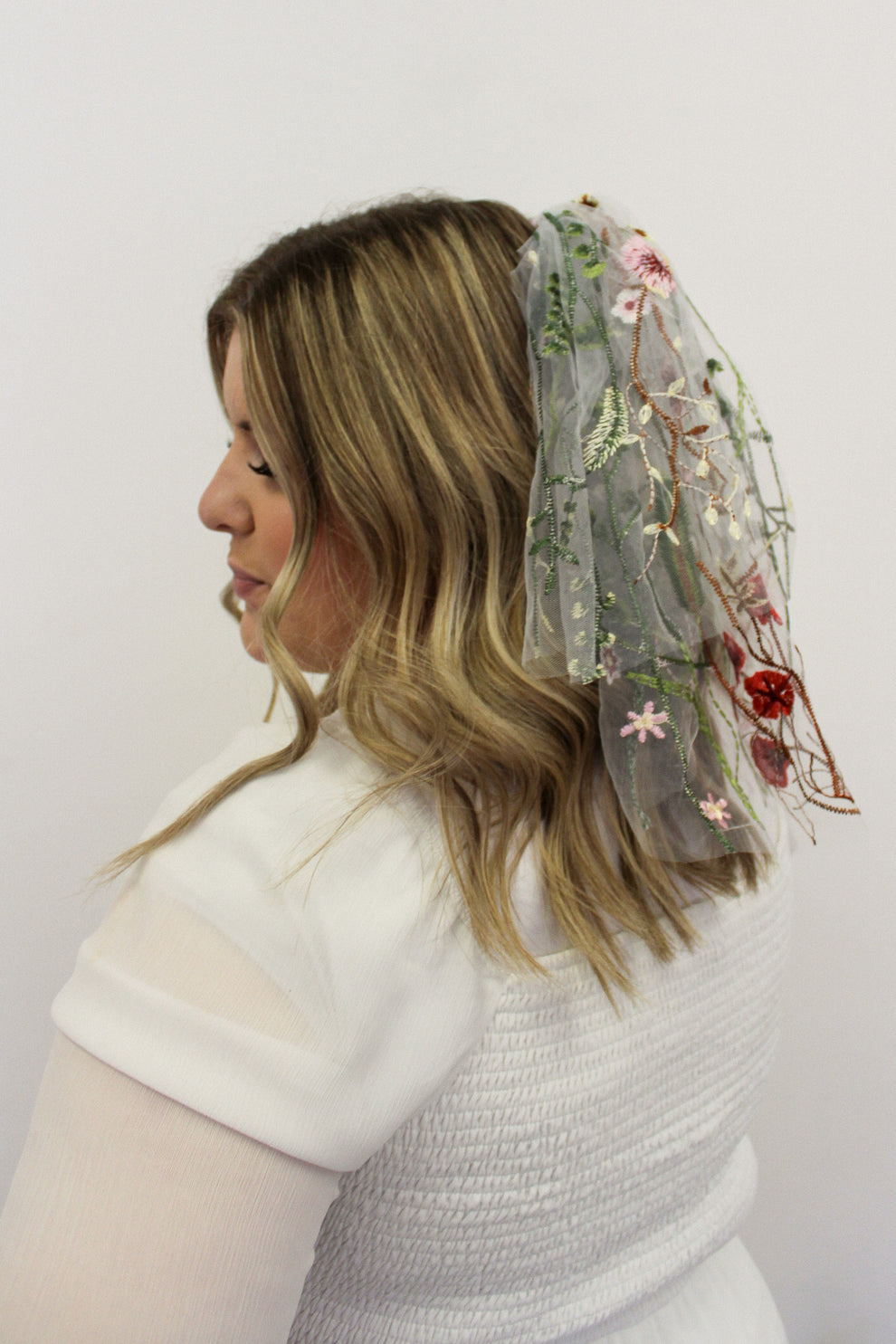 2-Tier Mini Wildflower | Floral Wedding Veil – Belle Botanical Creations LLC