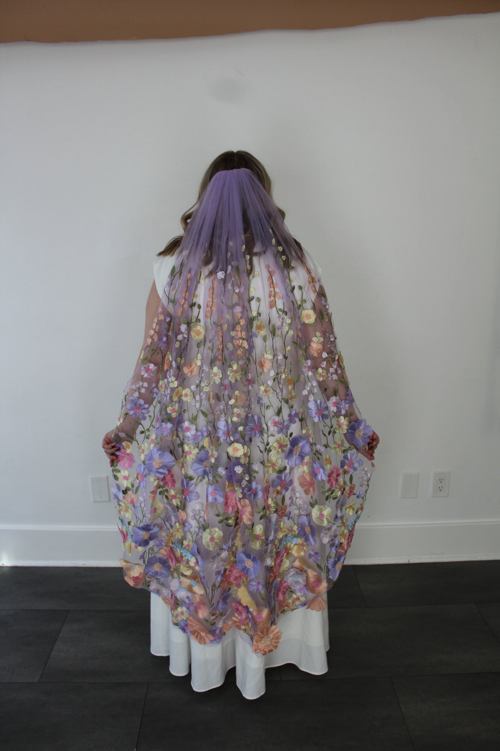Lavender Haze | Floral Wedding Veil – Belle Botanical Creations LLC