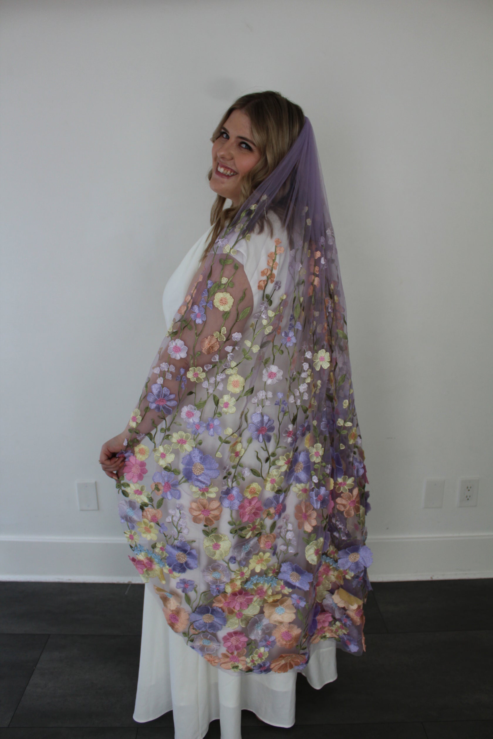 Lavender Haze | Floral Wedding Veil – Belle Botanical Creations LLC