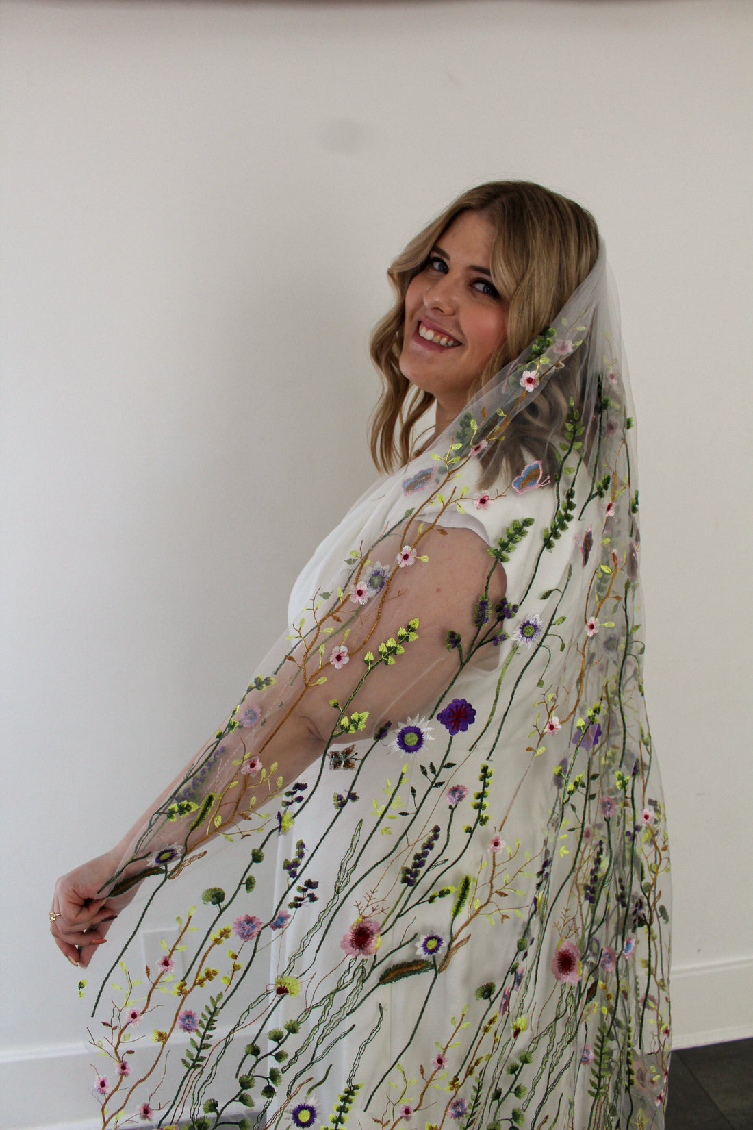 Purple Wildflower | Floral Wedding Veil – Belle Botanical Creations LLC