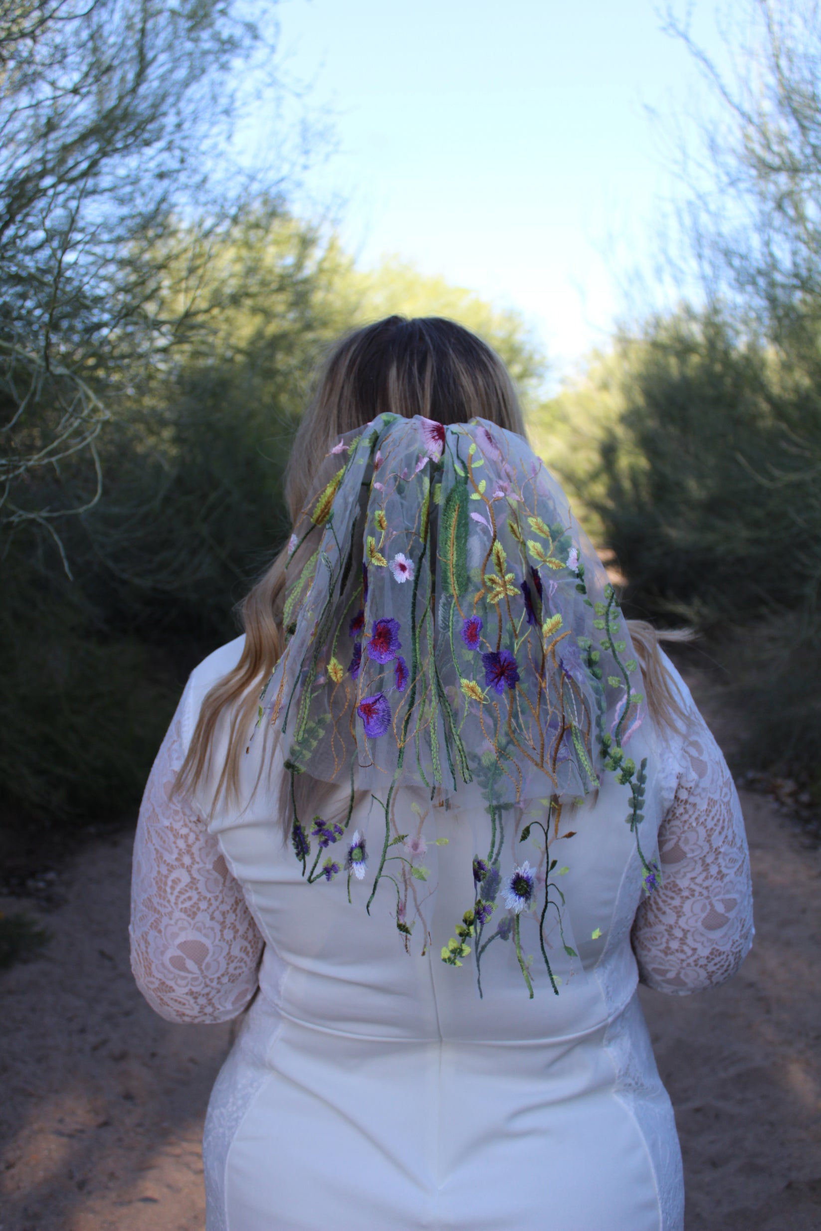 2-Tier Mini Veil (multiple options) | Floral Wedding Veil – Belle ...