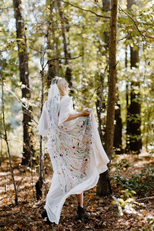 Vibrant Wildflower | Floral Wedding Veil – Belle Botanical Creations LLC
