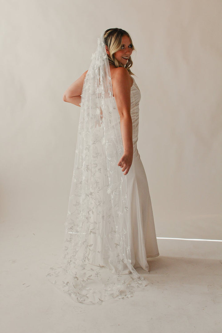 Floral Embroidery Wedding Veils – Page 2 – Belle Botanical Creations LLC